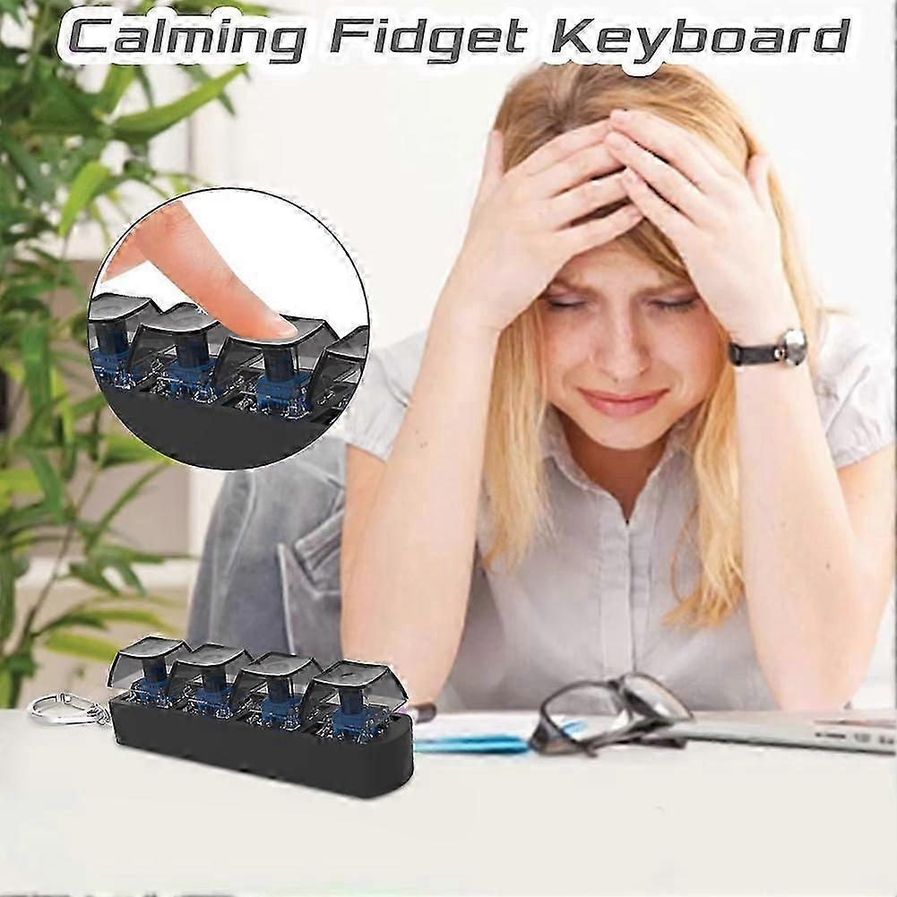 SQLX 4Keys Keyboard Keycaps Fidget Toy Stress Relief Diy Keycaps Toy ...