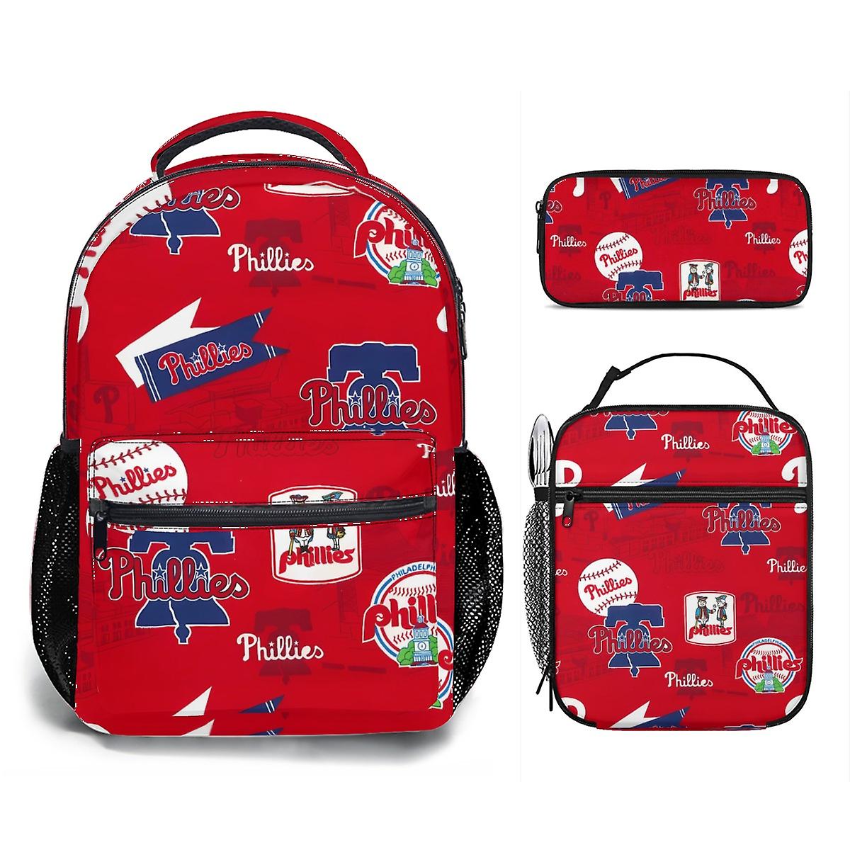 MLB Baseball Team Logo Backpack with Lunch Box Pencil Case, 37 inch ...