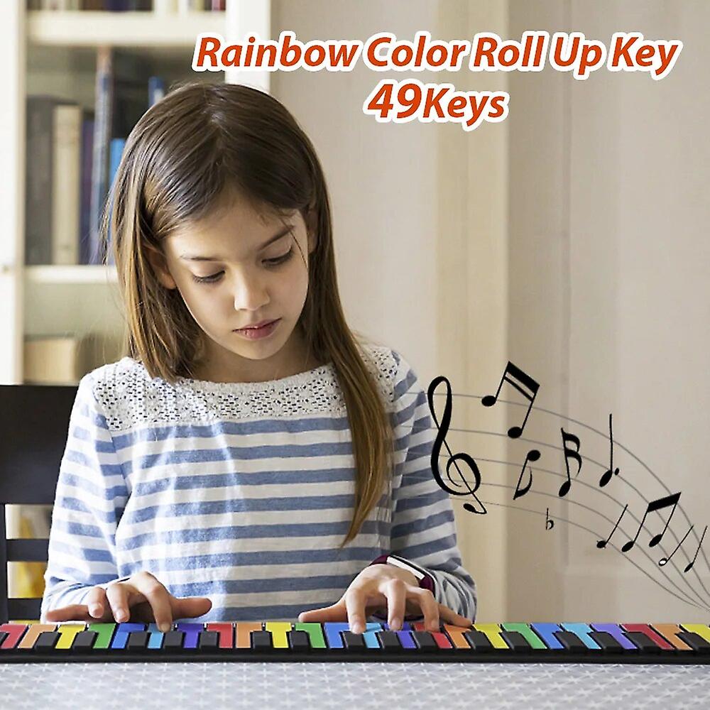 49 Key Roll Up Portable And Foldable Digital Piano Keyboard ...