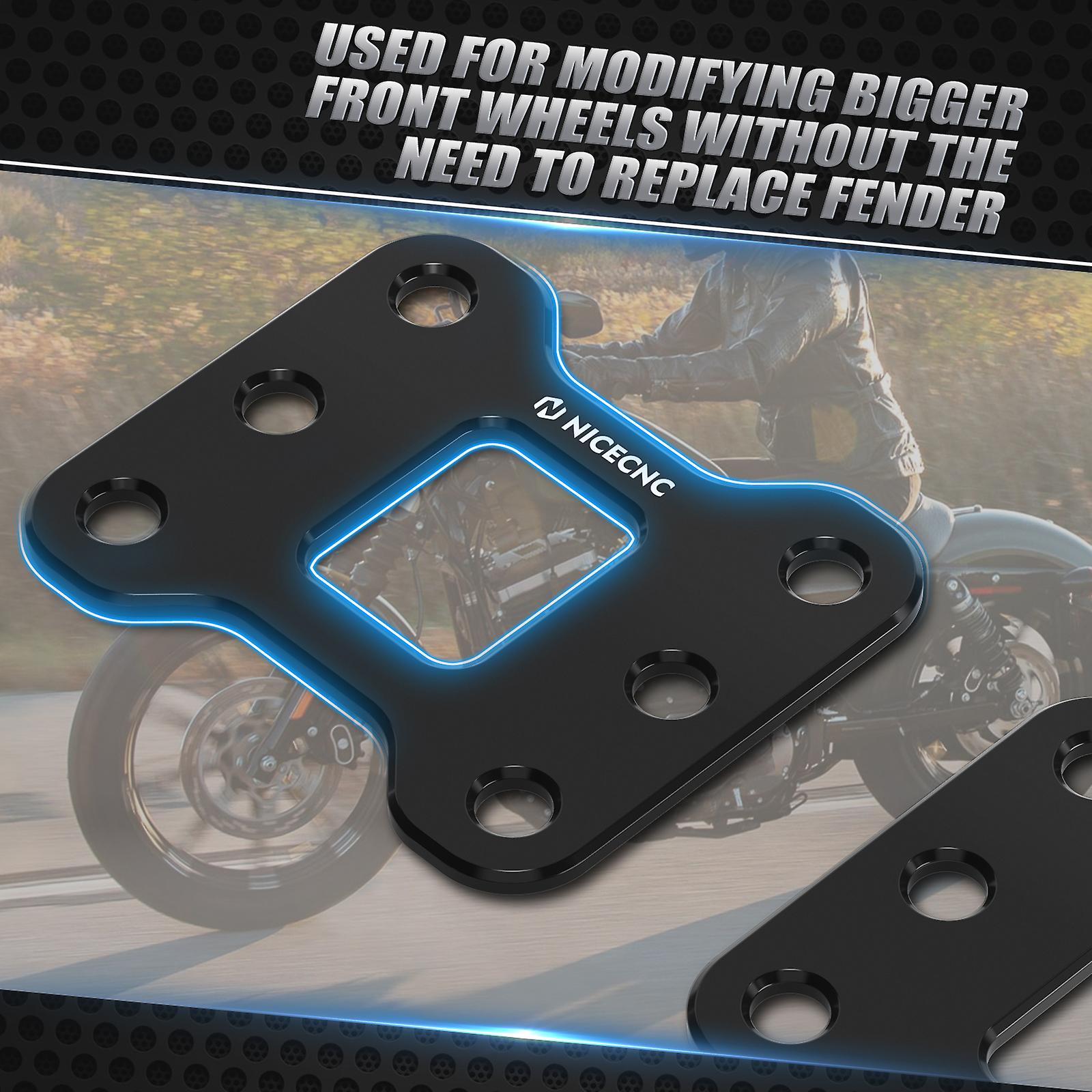 Nicecnc 1"/2" Front Fender Riser For Harley Sportster 883 1200 Xl883 ...