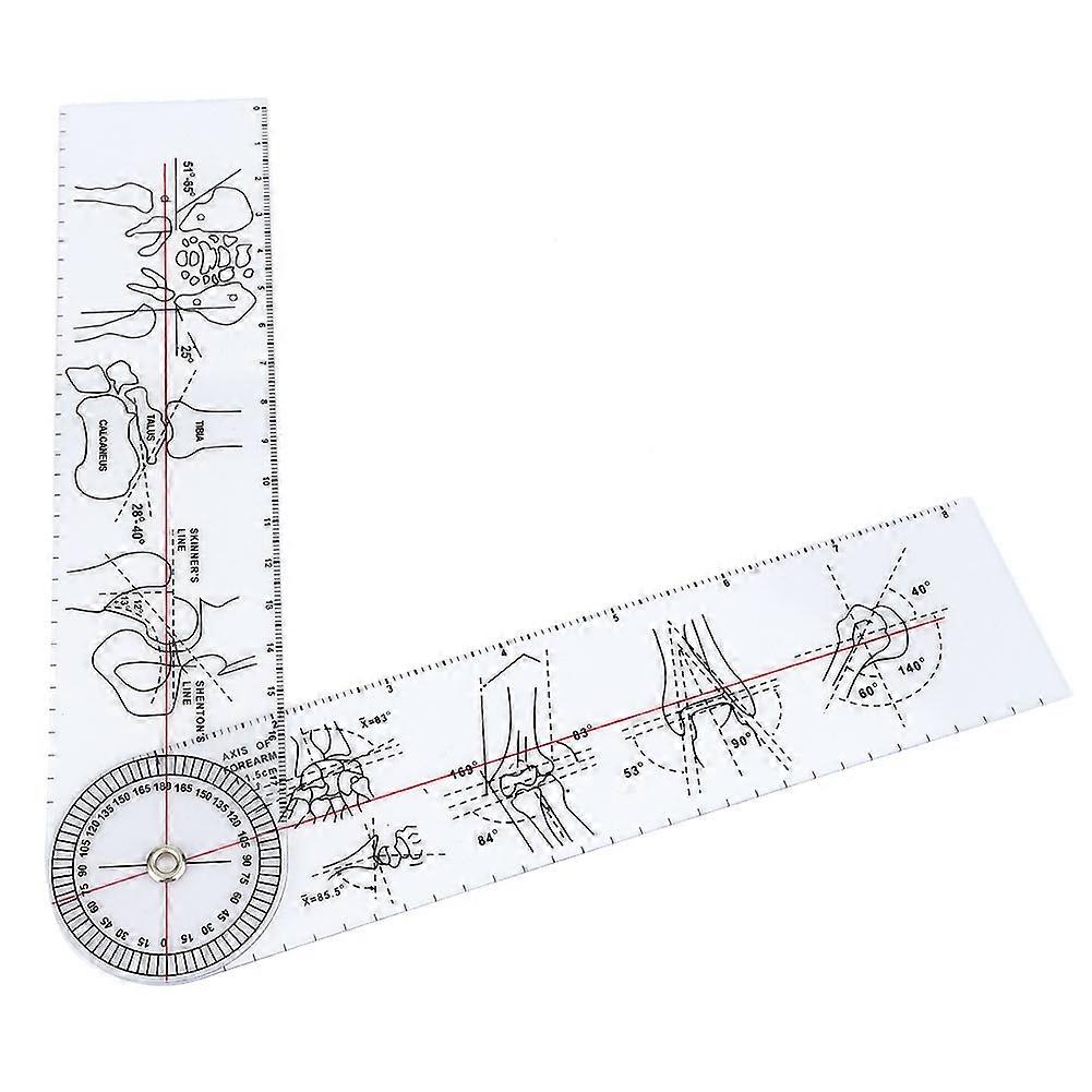 3Pcs 6/8/10inch 360 Degree Protractor Angle Medical Ruler Spinal ...