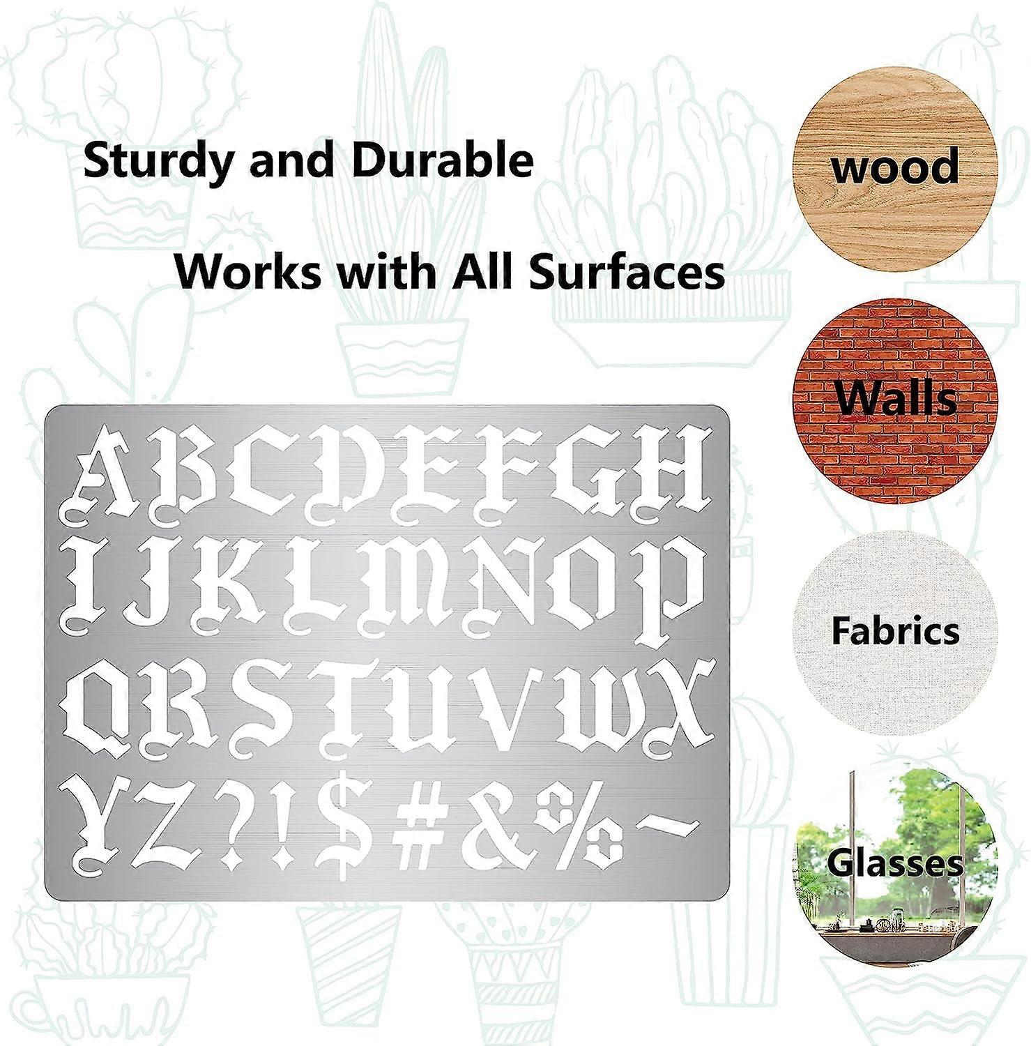 Gothic Font Lettering Stencils Old English Font Stainless Steel ...