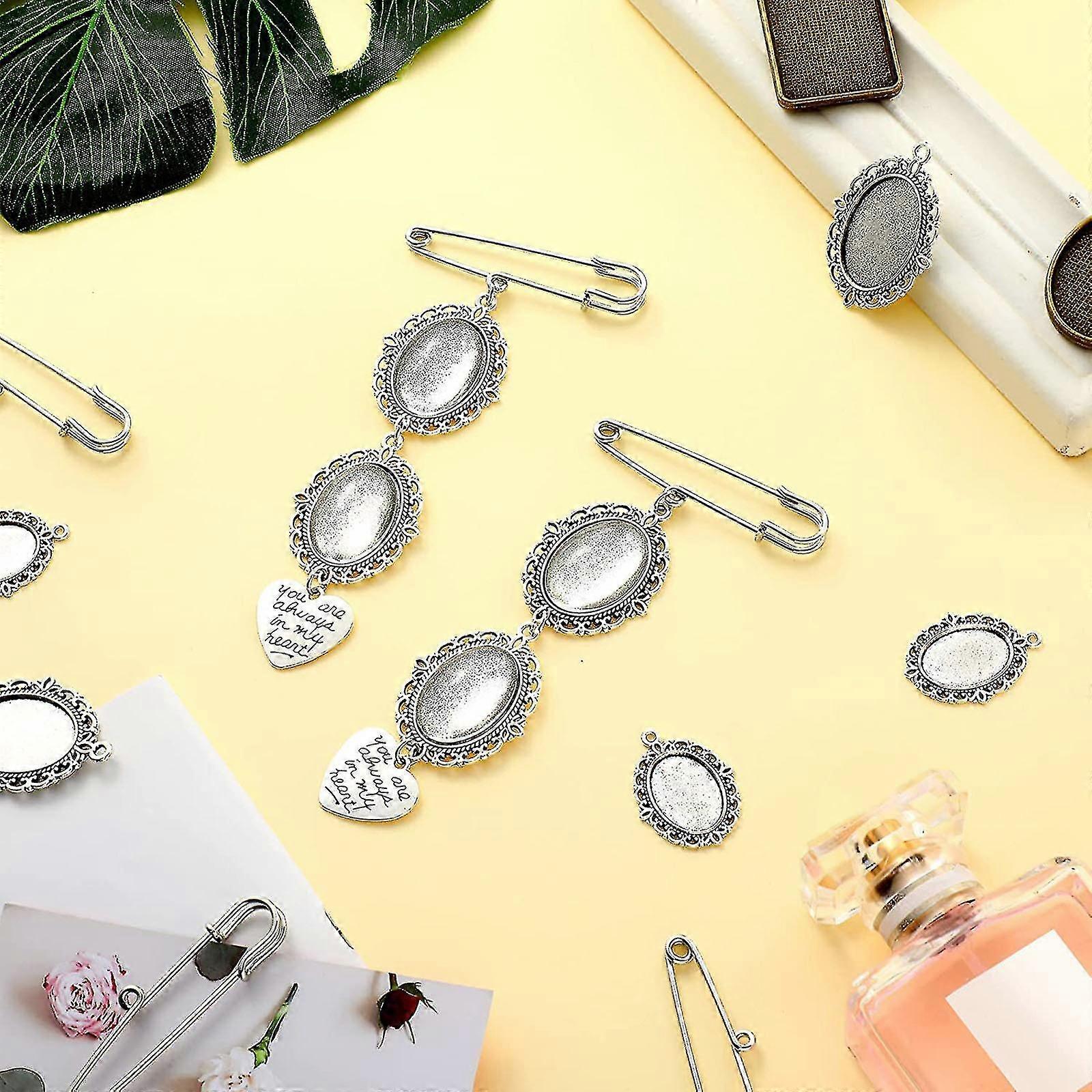 Wedding Bouquet Photo Charm Diy Pin Brooch Making Kit Lacy Frame Charm ...