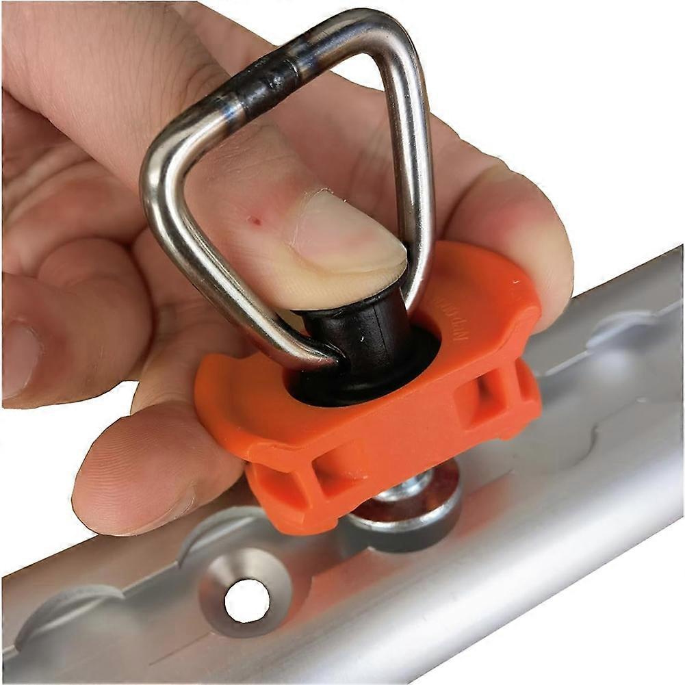 6 Pack Single Stud L-Track Fitting with D Ring for L Track,Single End ...