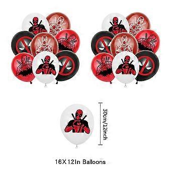 Deadpool Themed Birthday Party Supplies Decoration Banner Balloons Kit ...