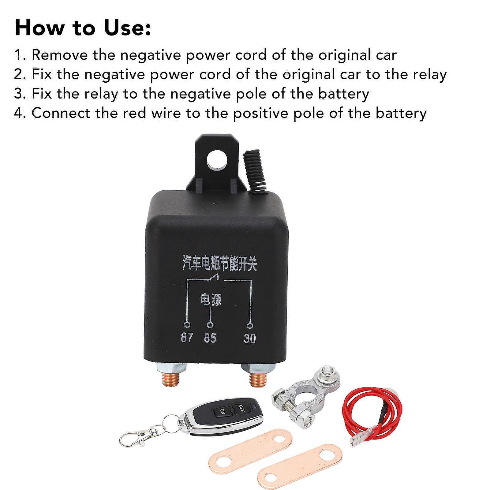 12V 200A Car Battery Breaker Wireless Remote Control Power Off Switch ...