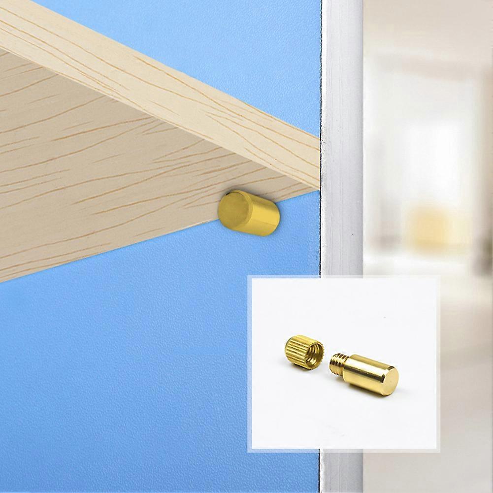 5Pcs Brass Brackets Shelf Support Pins Stud Peg Embed Nut Screw ...