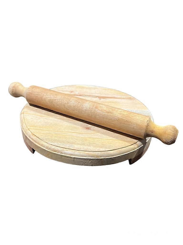 Wooden Roti Rolling Board with Rolling Pin Large size / Capati Maker ...