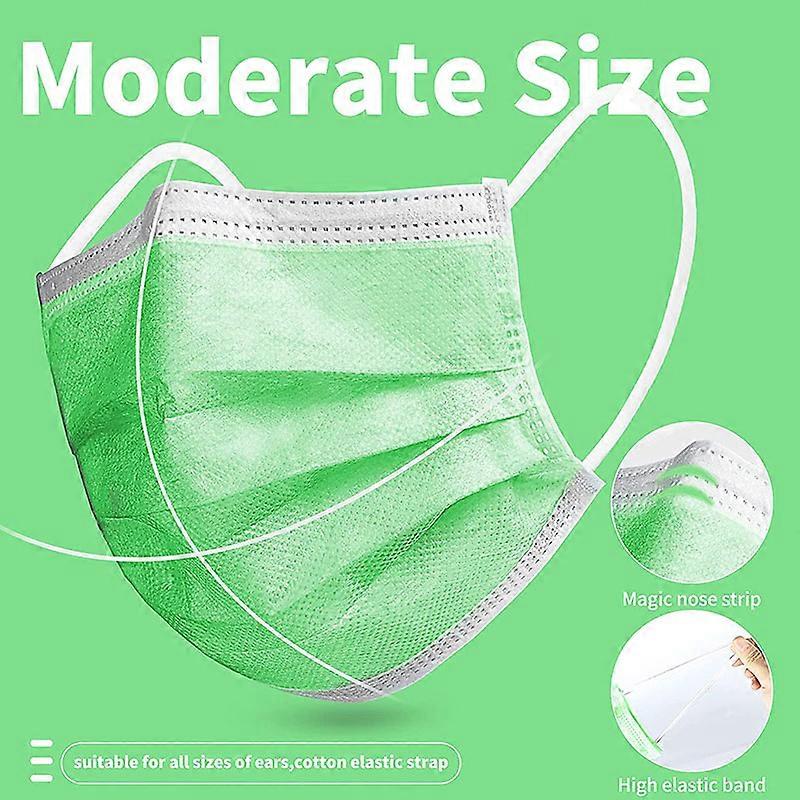 50 Pack Face Mask Disposable 3Ply Face Cover for Adult Daily Protection ...