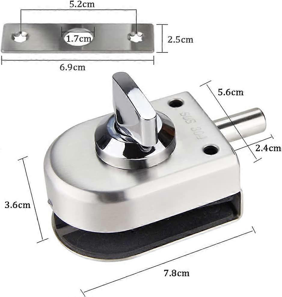 Stainless Steel Glass Door Lock Floor Latch Bolt Floor Lock For ...
