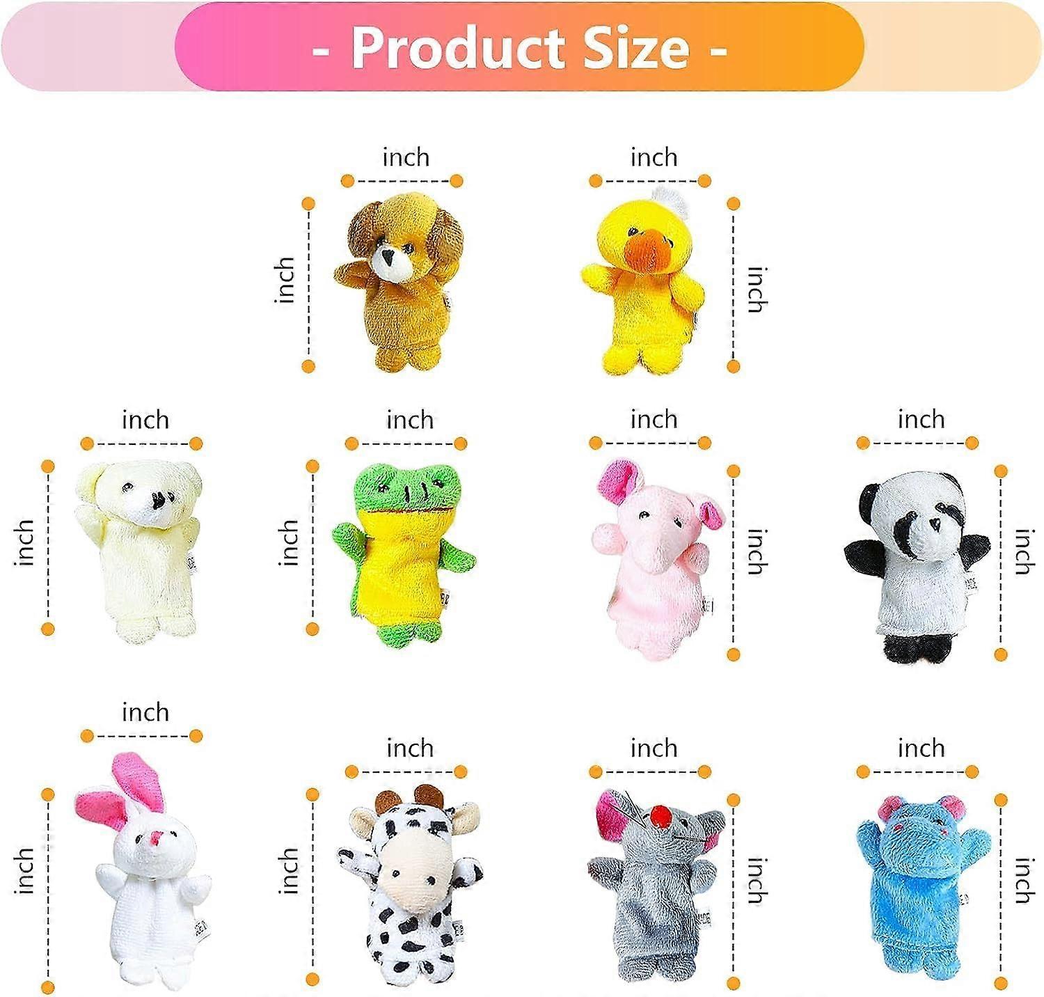 Pack of 10 Baby Finger Puppets, Finger Puppets for Children, Small ...