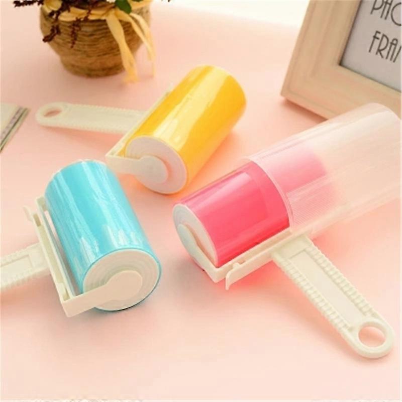 Washed Lint Roller, 4 Pcs Sticky Rollers with Washable Cover Anti Lint Sticky Roller for Hair ...