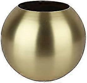 Round Metal Round Bowl Shape Succulent Plant Vase, Stainless Steel Vase ...