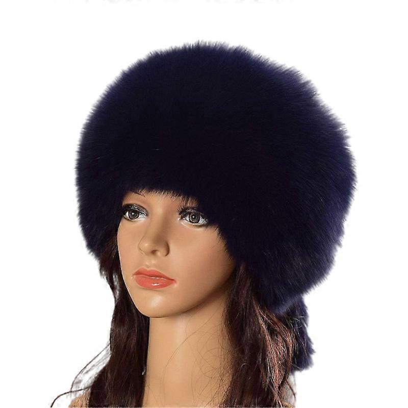 MIMIGO Red Fox Fur Hats Women's Winter Warm Fox Fur Hat Cossack Russian ...