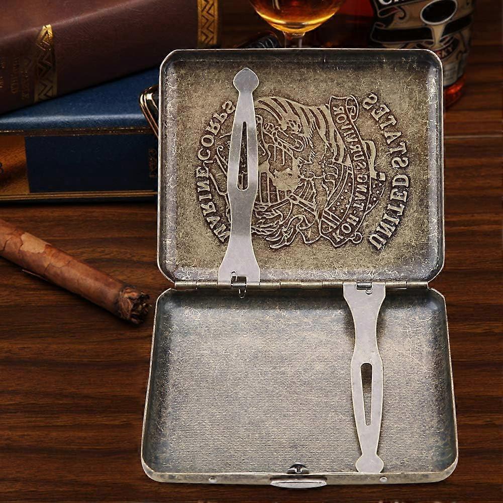 Metal Cigarette Case King Size, Retro Bronze Cigarette Case 100mm for ...