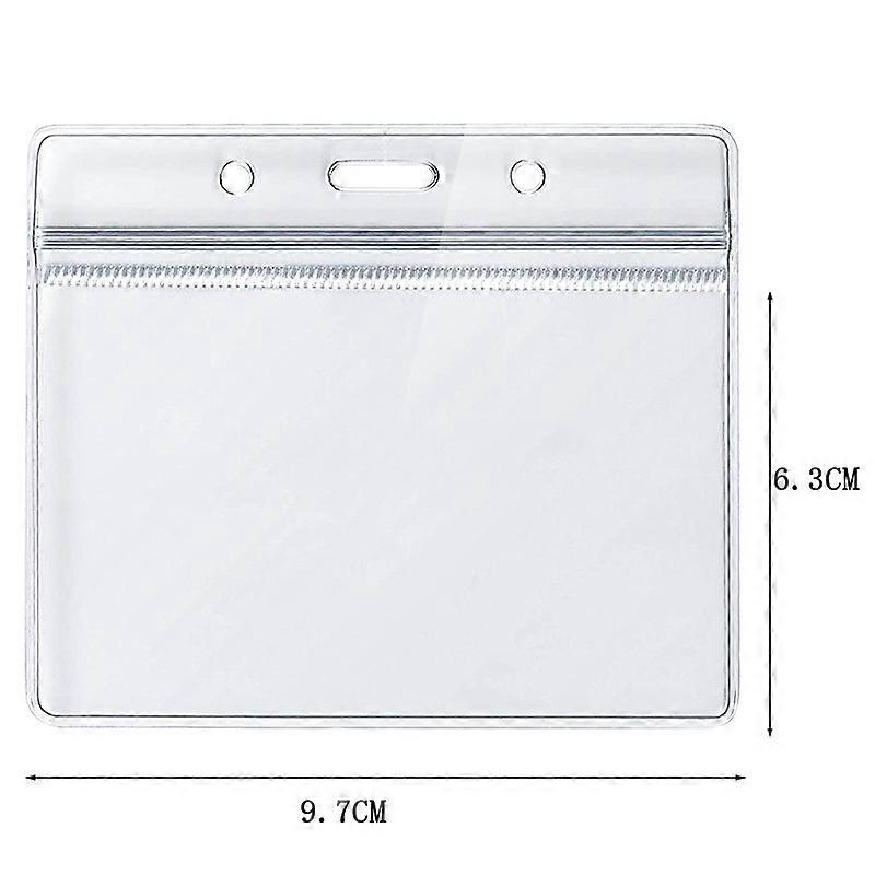 50pcs Plastic Card Holder, Transparent Clear Horizontal Waterproof Name ...