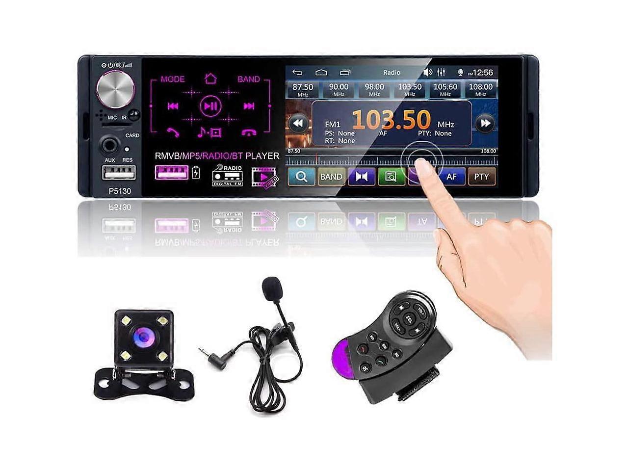 Single DIN Car Bluetooth Radio with Capacitive Touch Screen, FM/AM/RDS ...