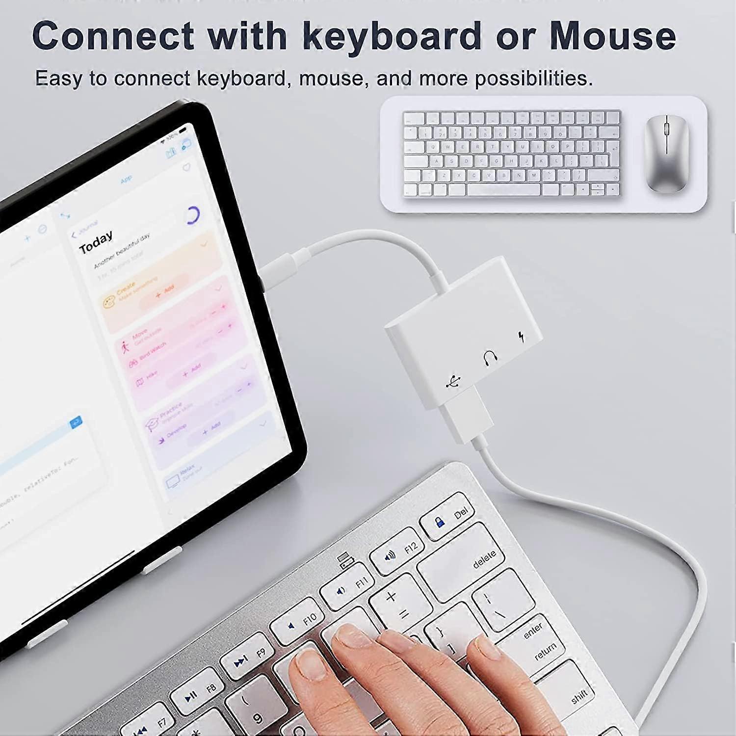 USB C to USB Adapter, 3 in 1 USB C to USB A OTG Adapter with 3.5mm ...