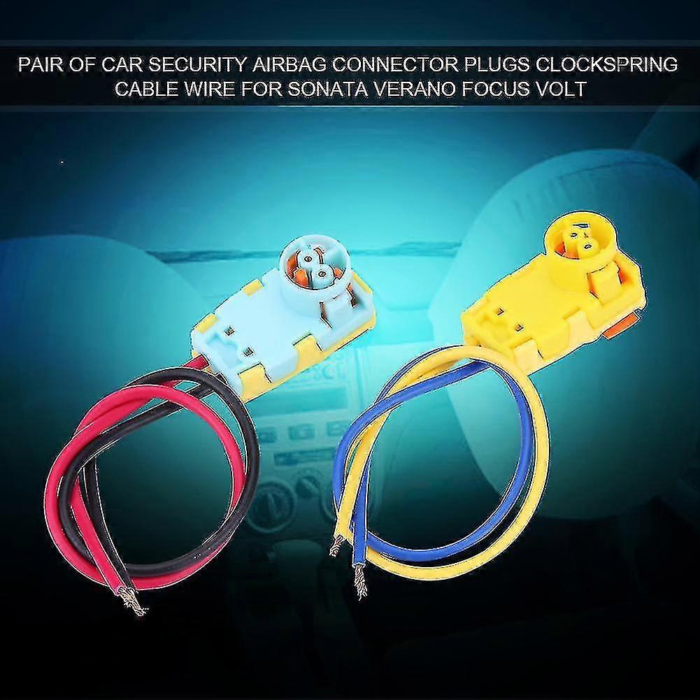 Pair Of Car Security Airbag Connector Plugs Clockspring Cable Wire For ...