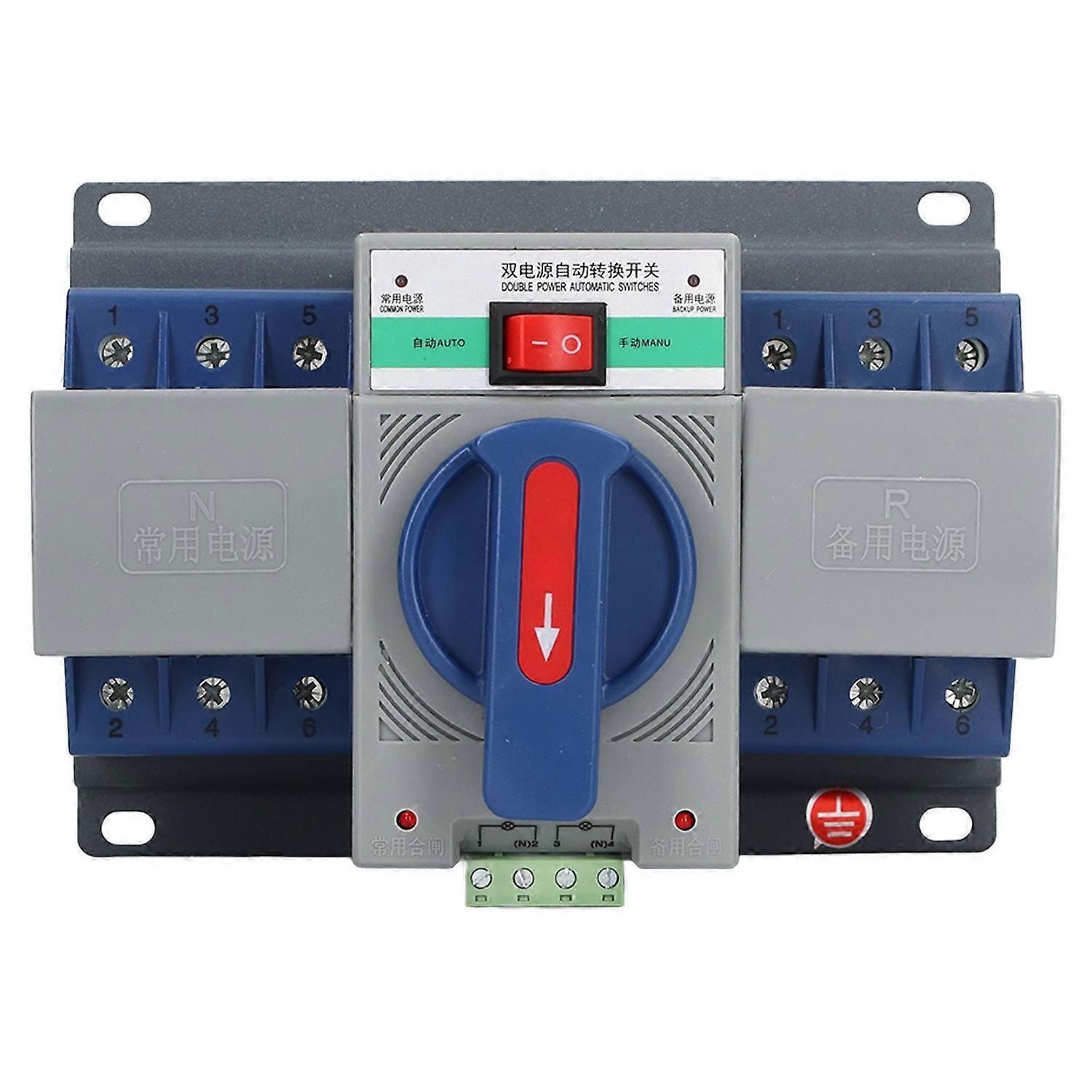 3P Automatic Transfer Switch Dual Power Changeover Switch M6 Thread for ...
