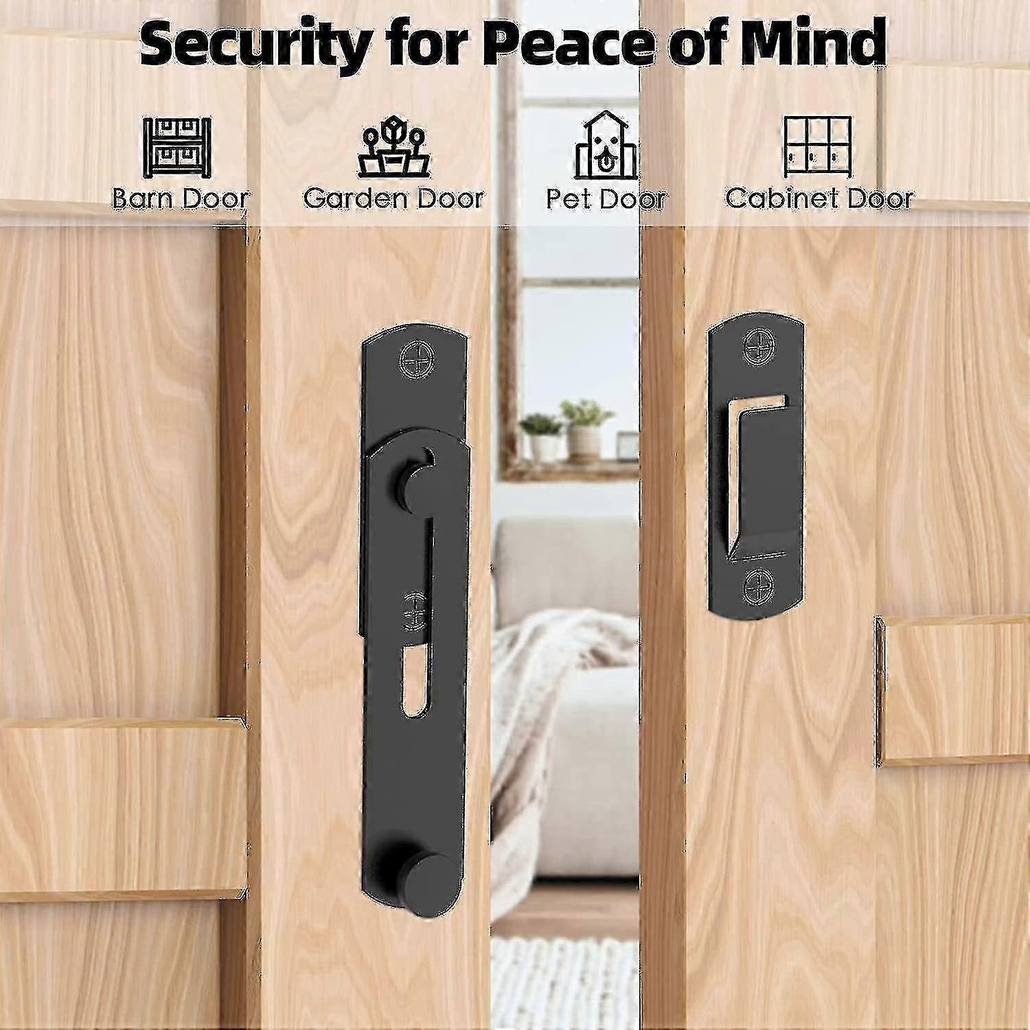 180 Degree Flip Iding Barn Door Lock For Privacy - Safe Barn Door Locks ...