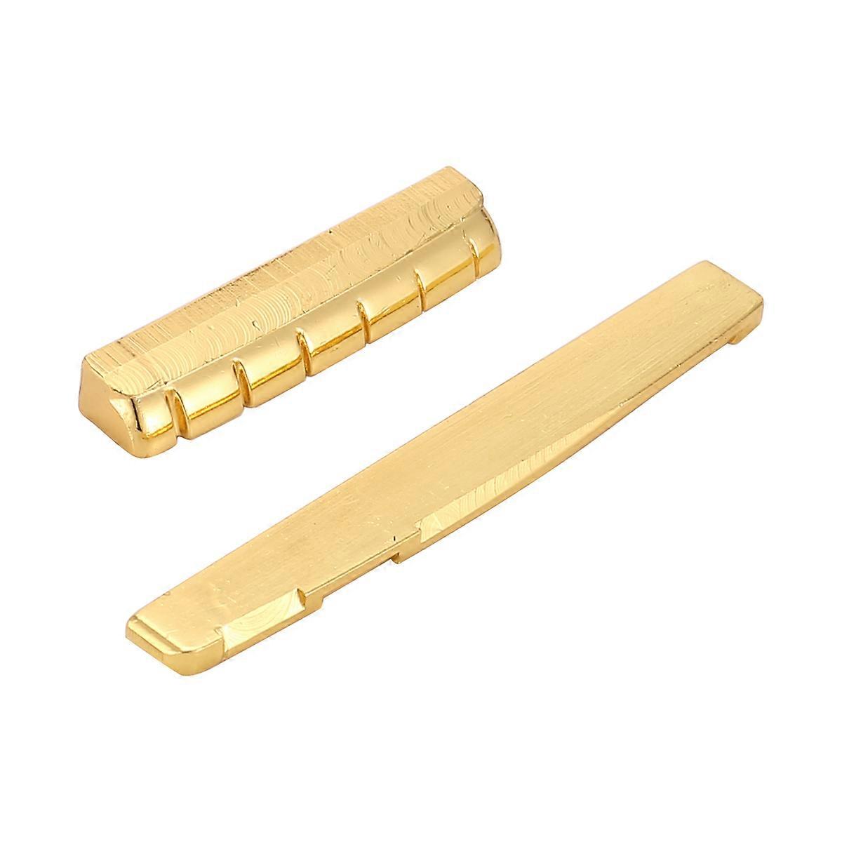 Brass 6 String Acoustic Guitar Bridge Nut and Saddle | Fruugo UK