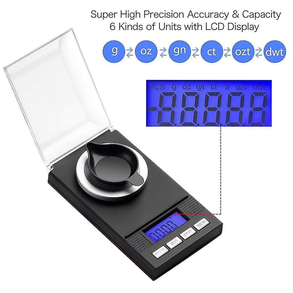 Digital Milligram Pocket Scale 50g / 0.001g Scale With Lcd Display ...