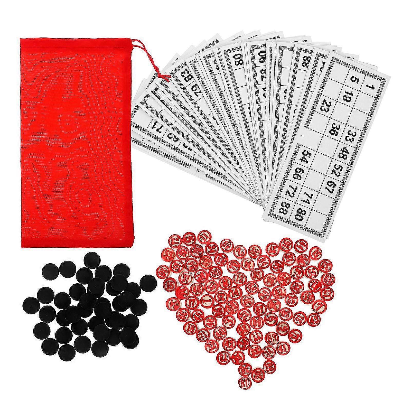 1 Set Wooden Bingo Platset Family Gathering Bingo Game Interactive ...