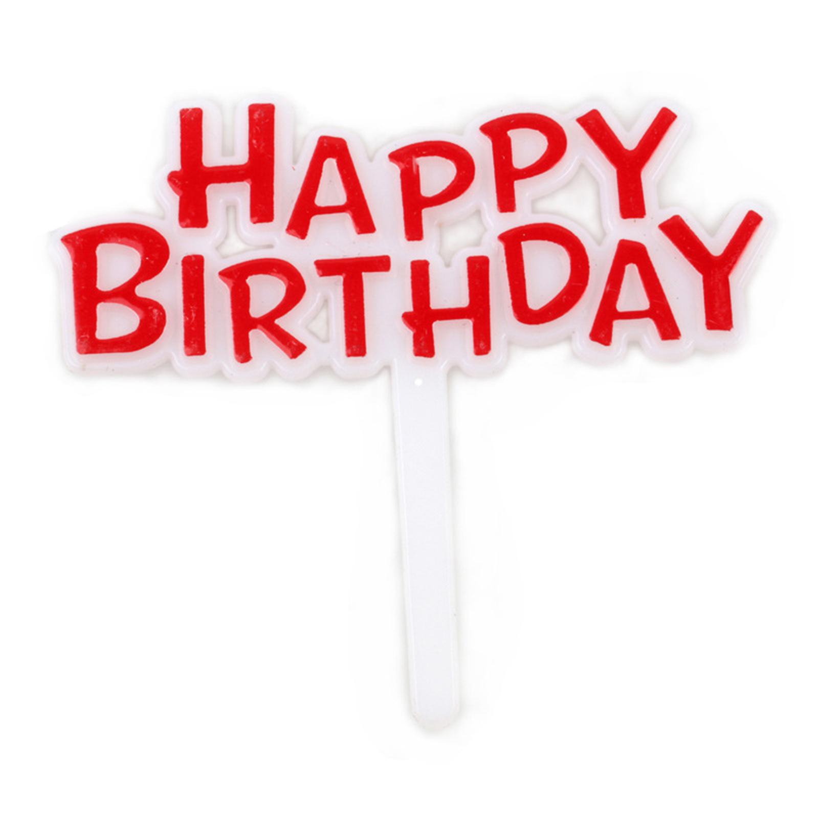 25pcs Happy Birthday Cake Topper Eco-friendly Reusable Cake Decorations ...