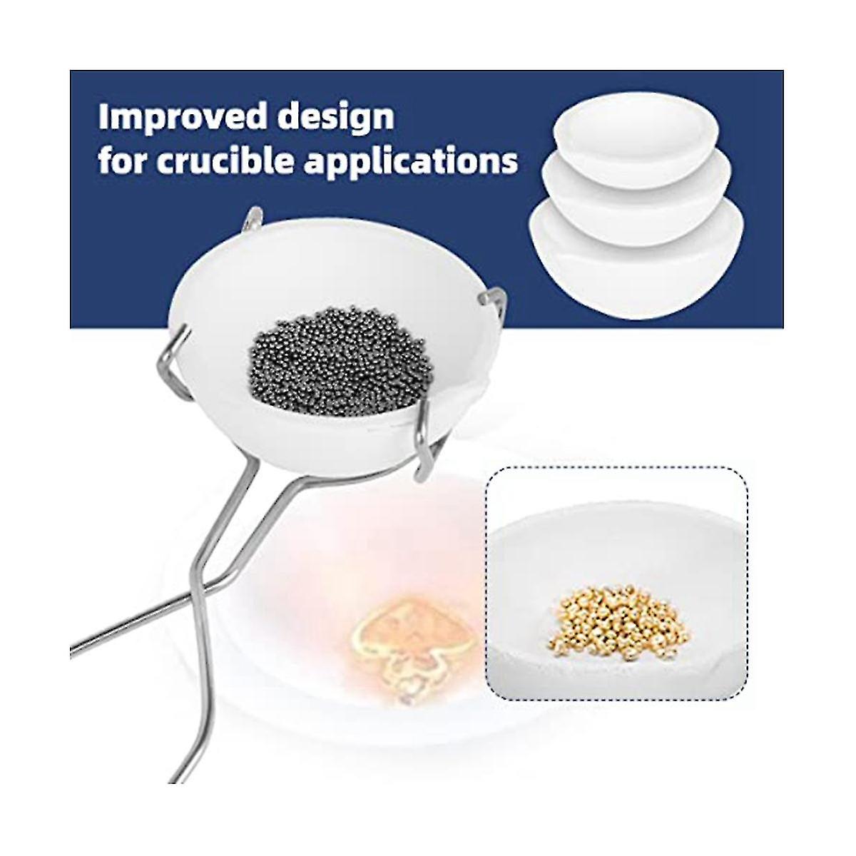 4 Pieces Small Melting Ceramic Crucible Bowl Dish Cup Set Melting Gold ...