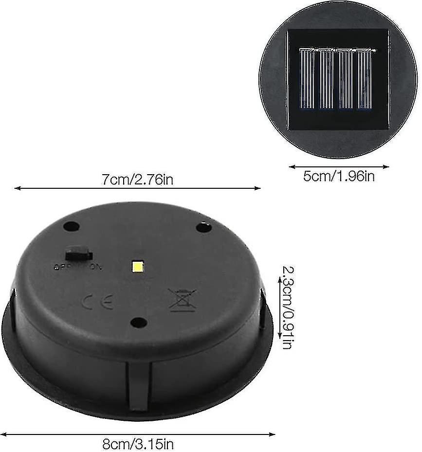 Replacement Solar Light With 8cm Bulb 2 Pcs Solar Panel Lantern 0036