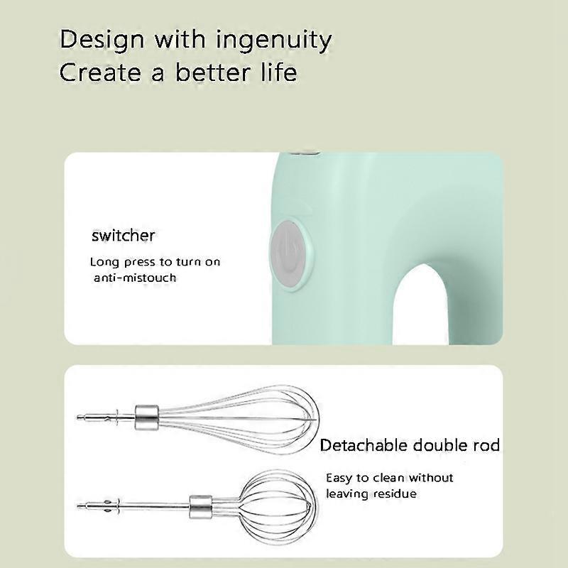 A Set Rechargeable Electric Whisk Household Small Butter Automatic ...