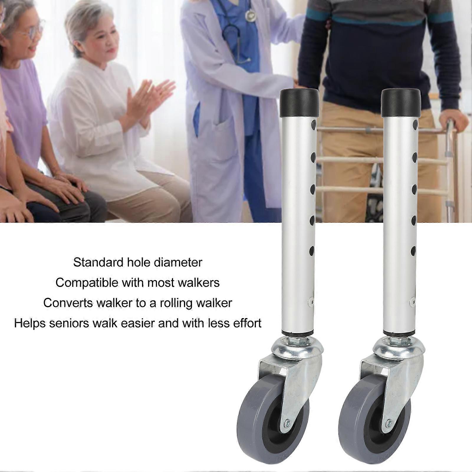 Walker Wheels Universal Rotating Adjustable Height Replacement Seniors ...