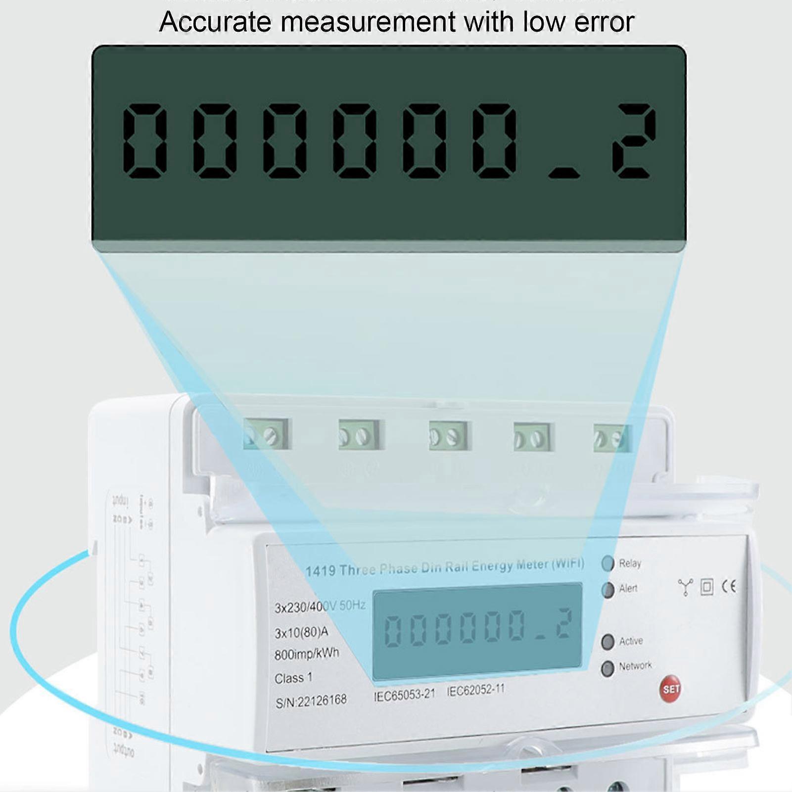 Smart Electricity Meter 3 Phase 4 Wire 4g Rail Type Multifunctional ...