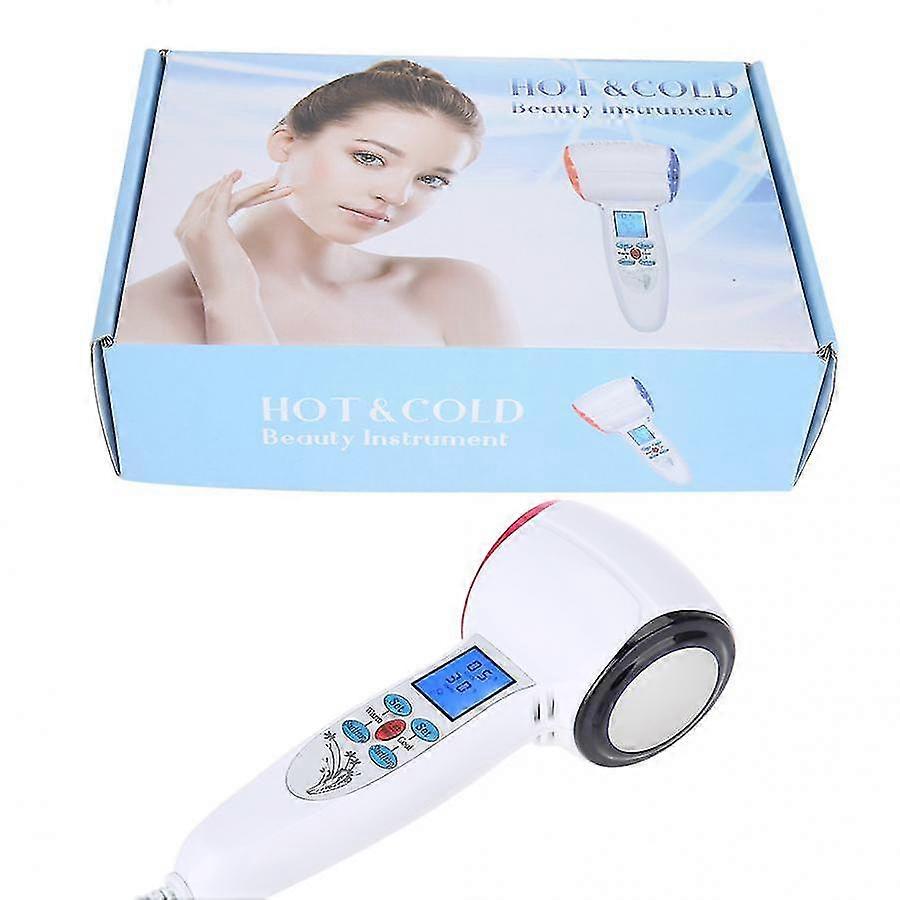 Face care device hot cold hammer cryotherapy blue photon acne treatment ...