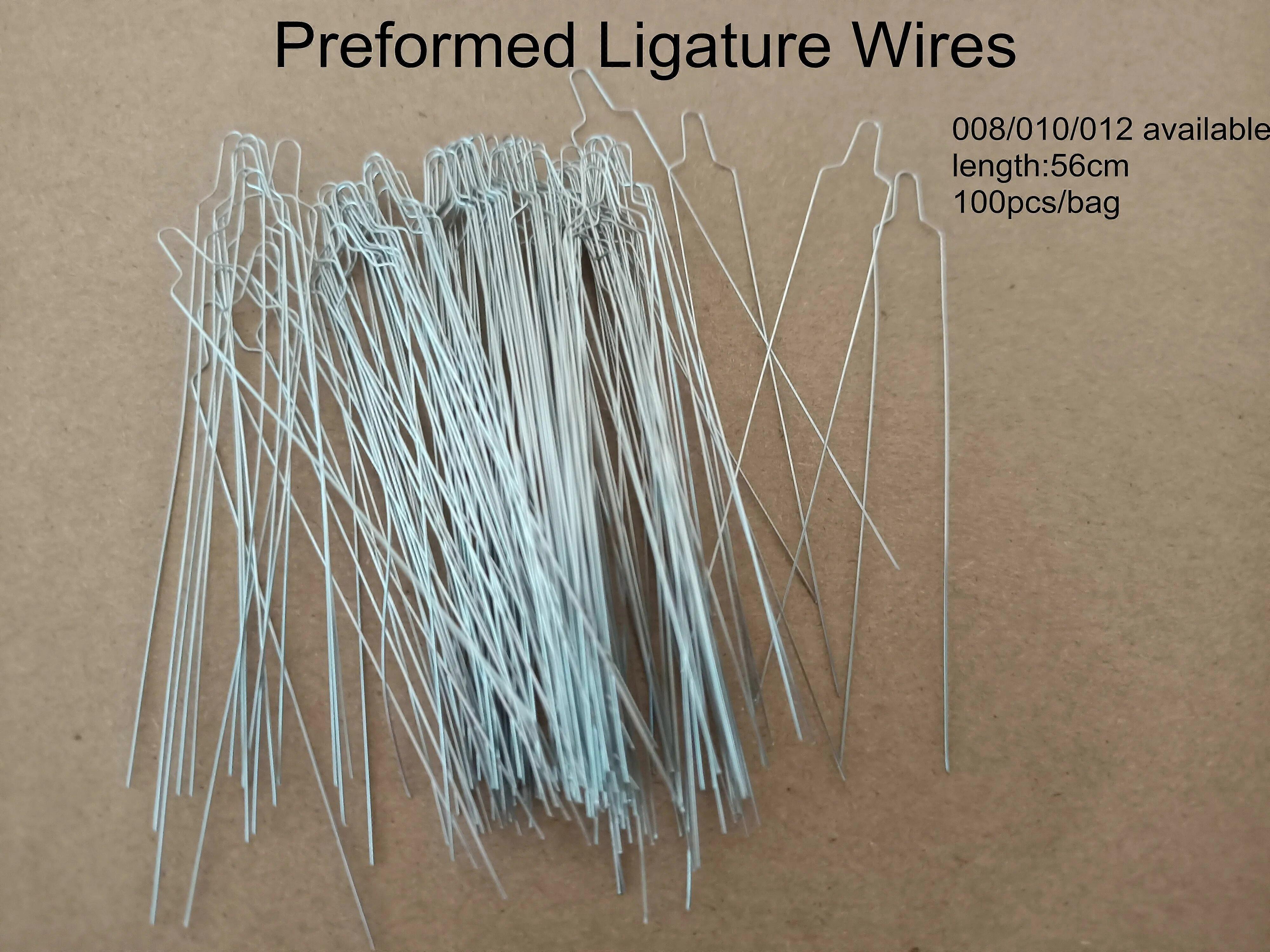 100 Pieces Dental Orthodontic Preformed Ligature Wire Long Short ...
