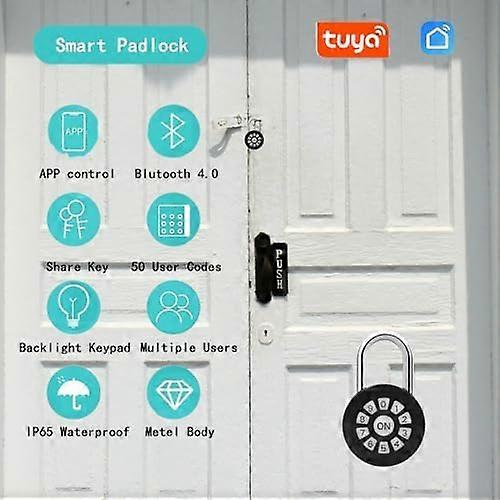 Padlock for Outdoor Use, Bluetooth Small Padlock with Code ...