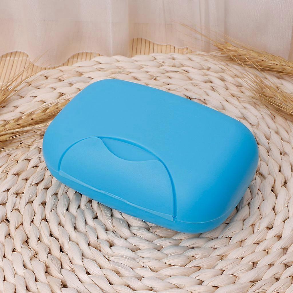 Portable Plastic Soap Box with Lid Bathroom Soap for Case Dish Plate ...