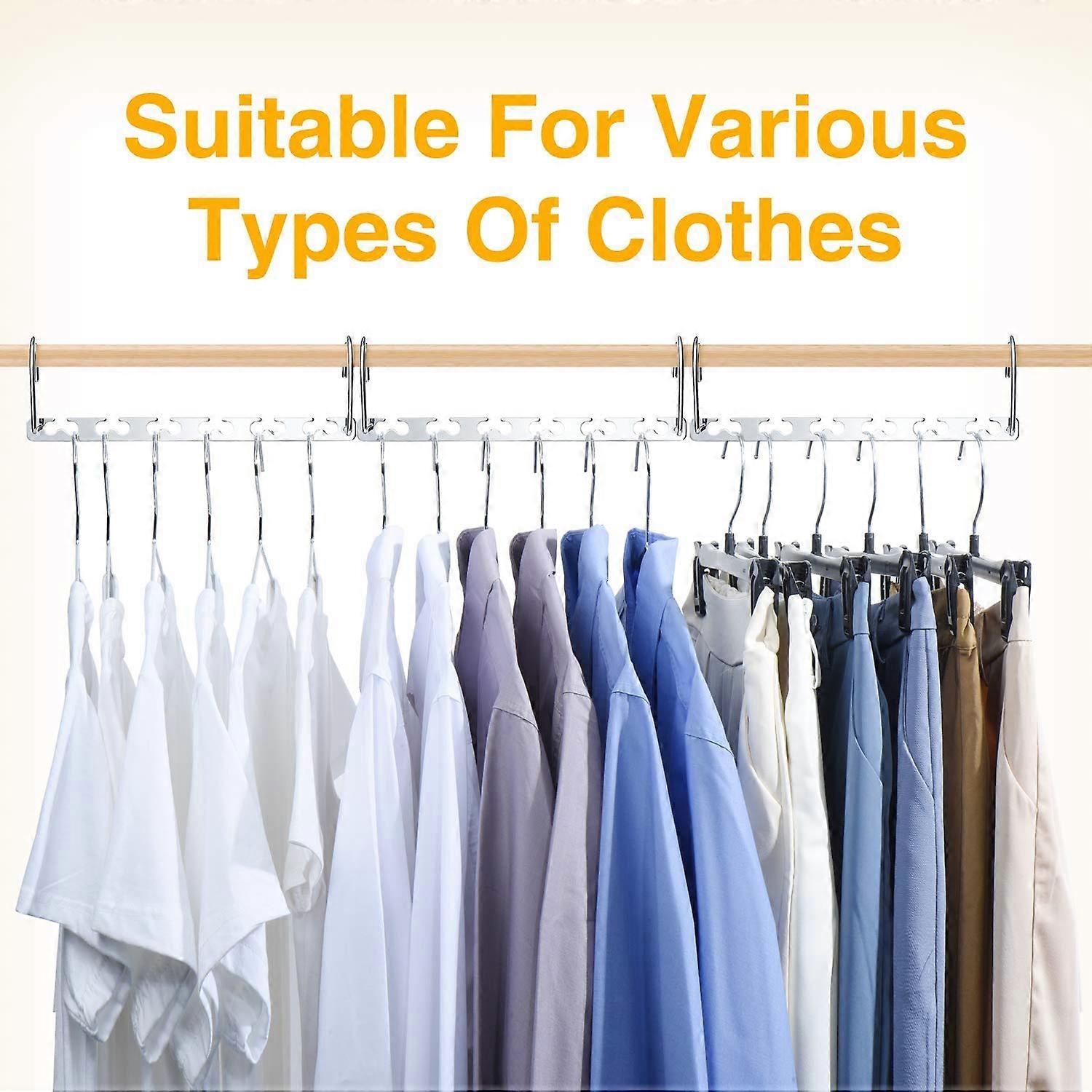 8Pcs Magical Hangers Closet Space Saving Wardrobe Clothing Magic ...