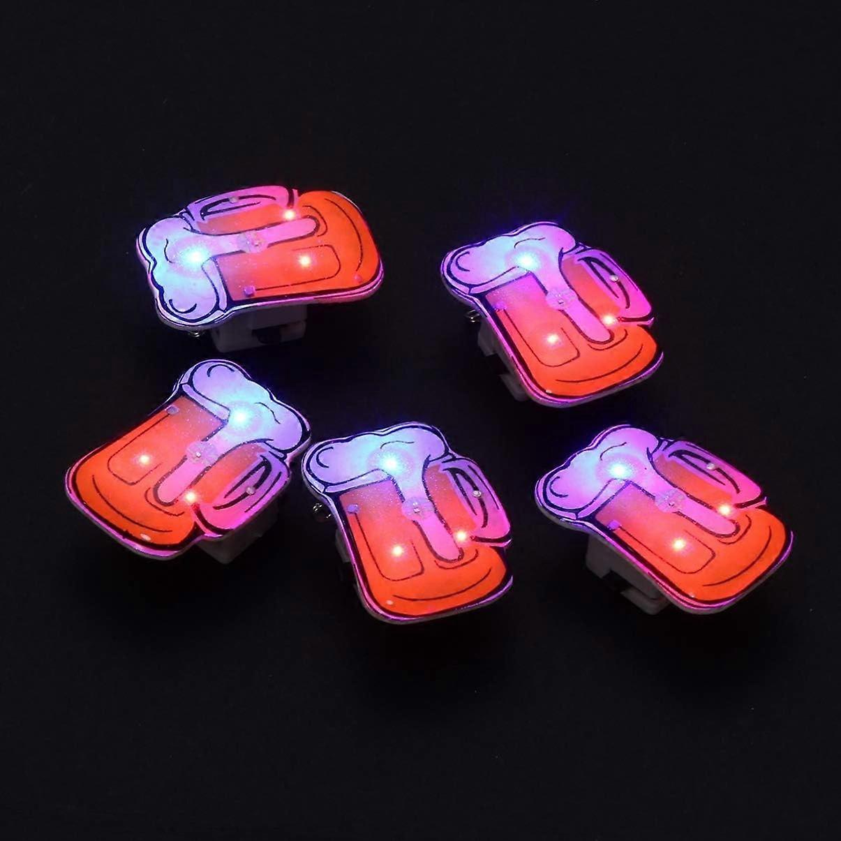 25 Pcs Beer Mug Brooch Pins LED Flashing Beer Brooch Pins for Wedding ...