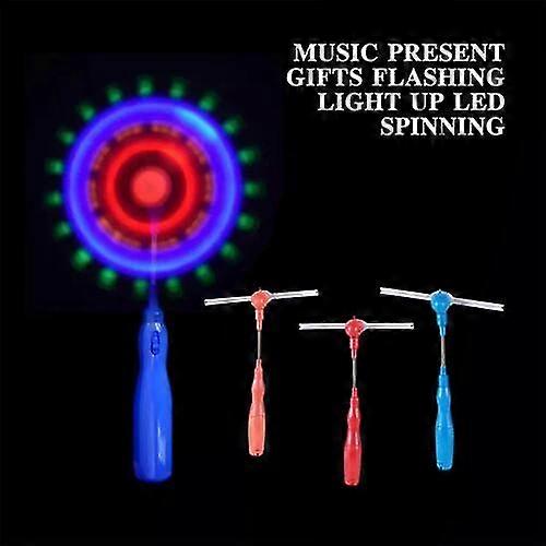 Flashing Light Up Led Spinning Windmill Glows Child Toys Music Present ...