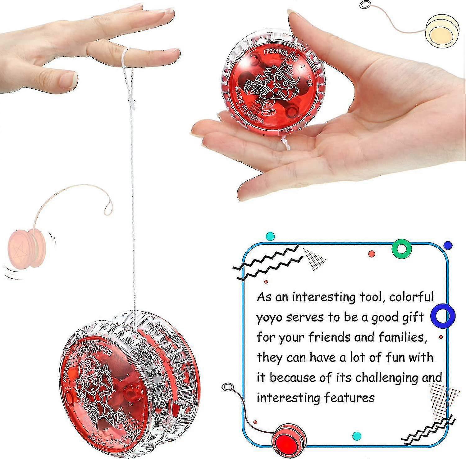 4 Pieces Acsergery Gift Led Light Beginner String Trick Ball For Kids ...