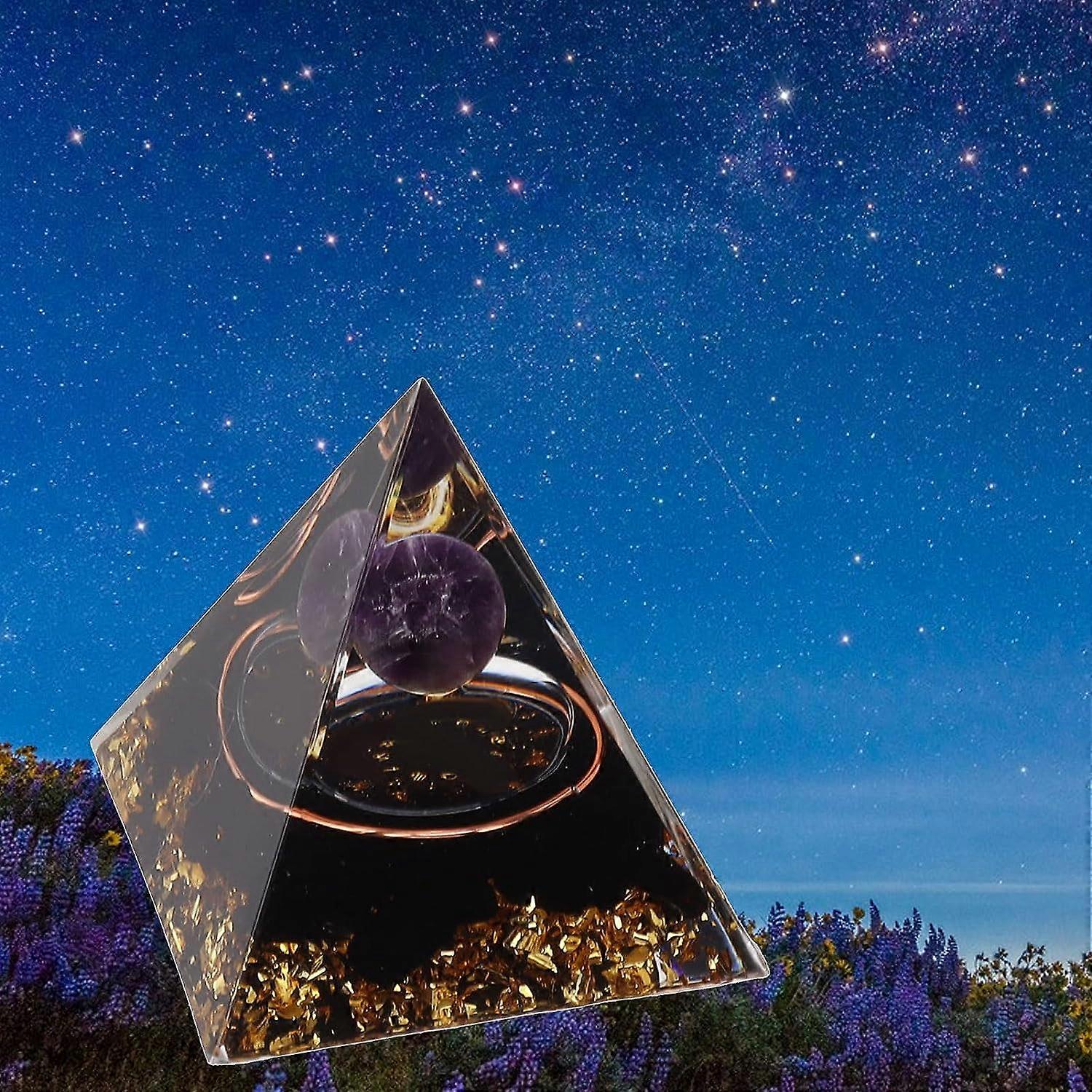 Positive Energy Pyramid Orgonite Pyramid Table Ornament Relieve Stress ...