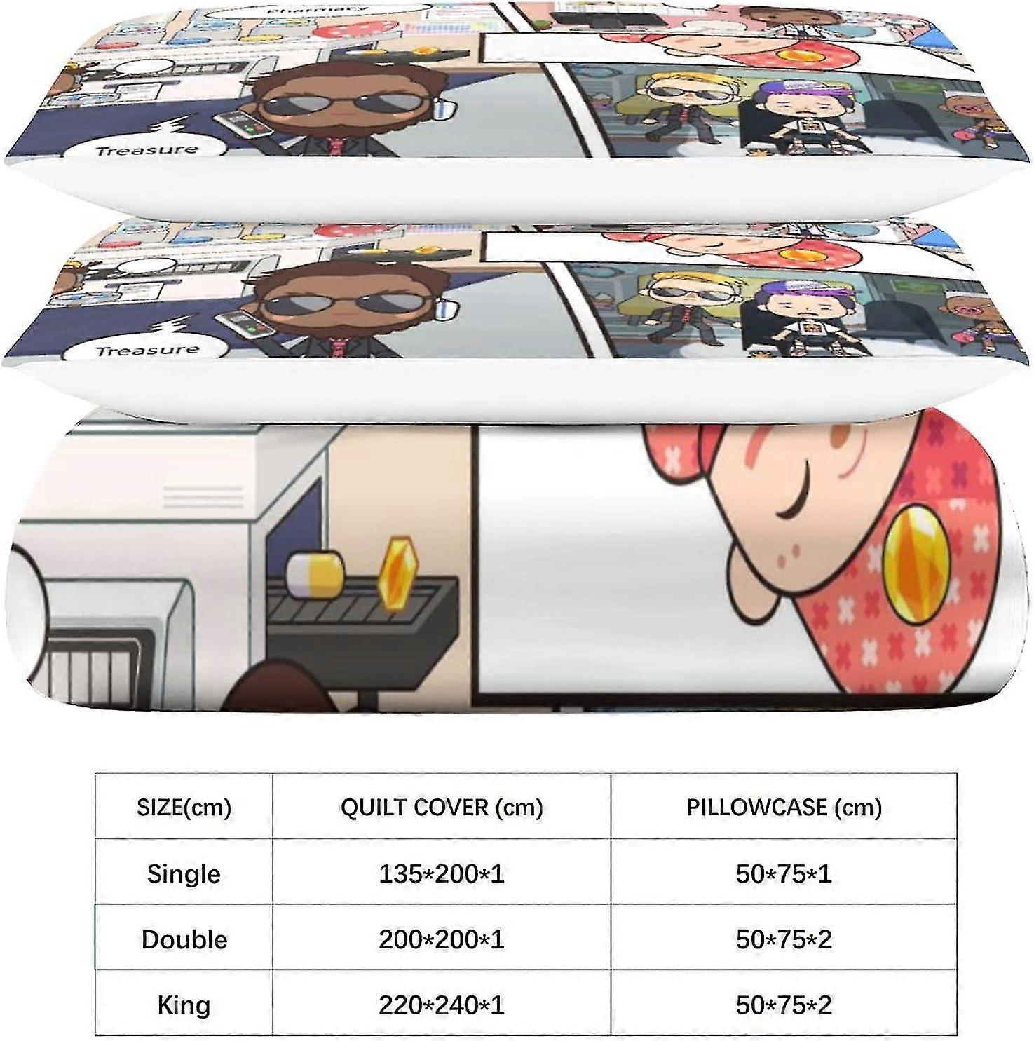 o5206 Bed Sheets Entemah Toca Life World Comforter Cover 3D Print ...