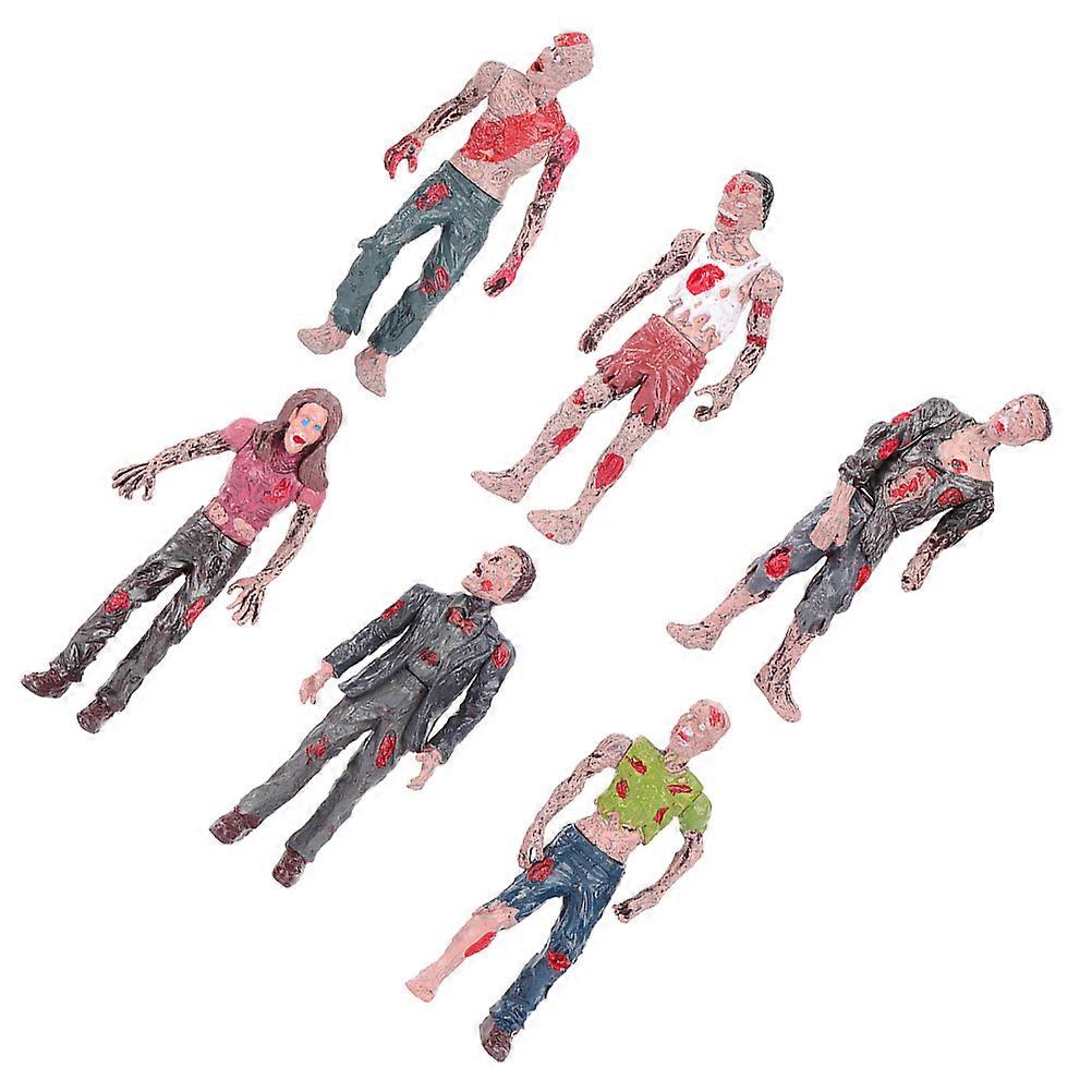 1 set of Plastic Zombie Dolls Zombie Action Figures Mini Walking Dead ...