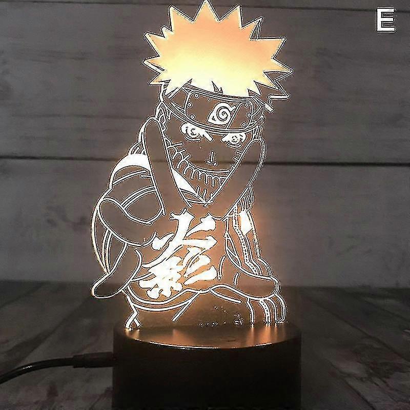 3d Night Lights Naruto Team Uzumaki Naruto Sasuke Sakura Figure Led ...