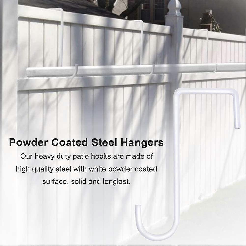 Set Of 6 Multi-Purpose Fence Hooks, No Drilling Hooks, Metal Bracket ...