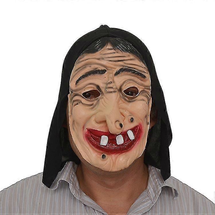 Witch MASK Black Latex Mask Fancy Dress Party Prop ugly witch Head ...