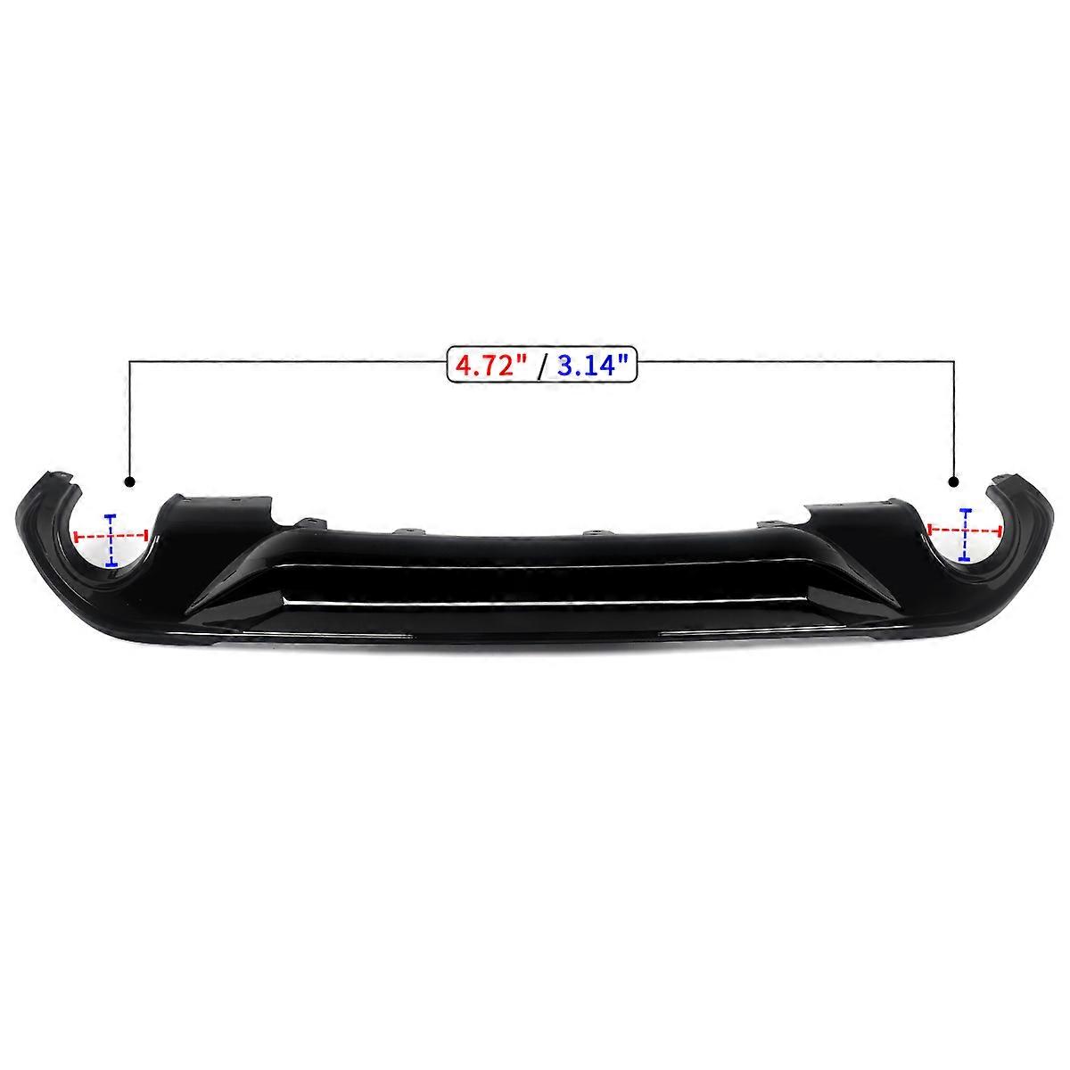For BMW F48 F49 X1 M Performance Style Gloss Black Rear Bumper Diffuser ...