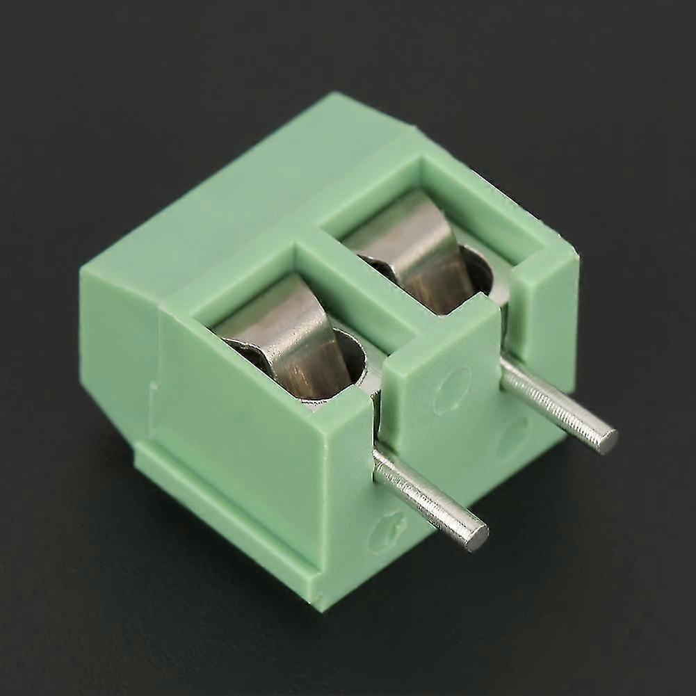 50pcs/set 2 Pin 5mm Pitch Green Pcb Universal Screw Terminal Block ...